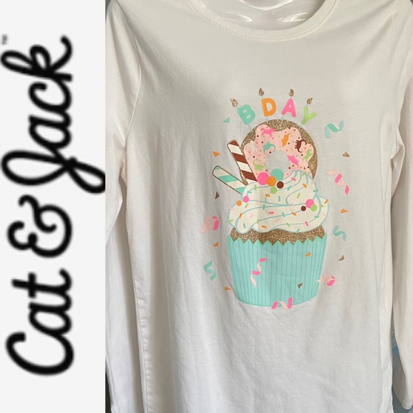 Cat & Jack | Shirts & Tops | Birthday Cupcake Tshirt Cat Jack | Poshmark